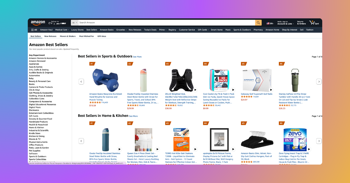 The best Amazon product categories to sell in 2025 - Threecolts Blog